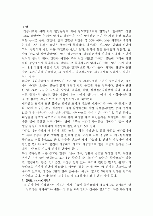 지역사회 중년 여성의 암검진증진을 위한 보건교육계획안