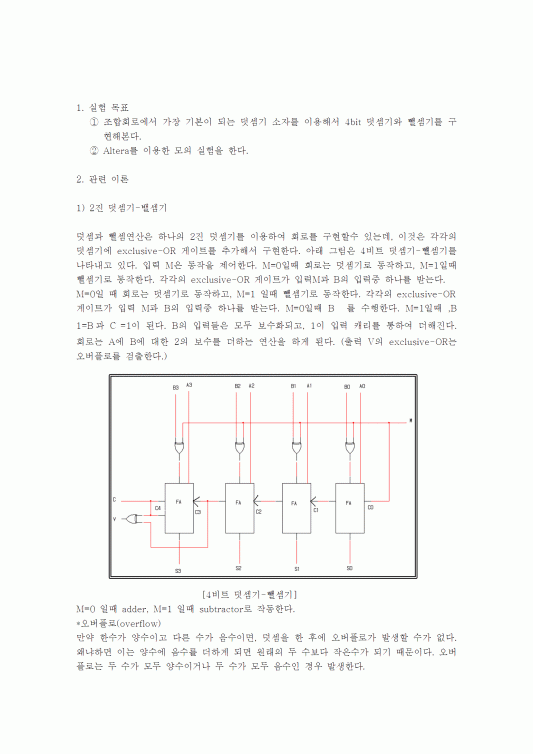 쿼터스 프로그램을 이용한 덧셈기 뺼셈기