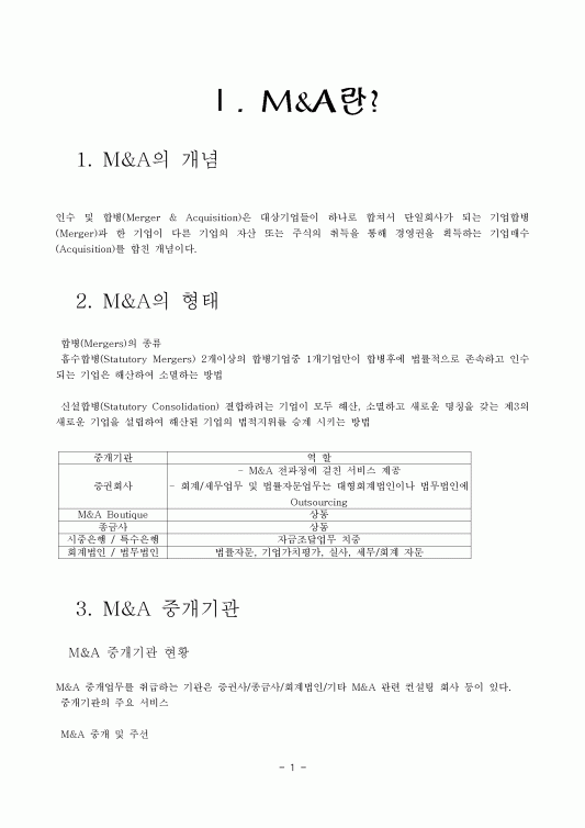 M&A 정의와 요약 (사례분석 : 외환은행과 론스타)