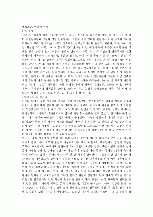 [서평 및 독후감]탤리즈먼, 이단의 역사