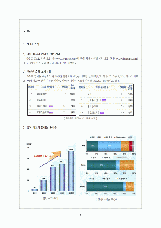 [네이버경영전략]NHN의 소개와 경영전략 및 향후 나아갈 방향 분석