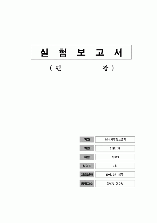 실험보고서 편광