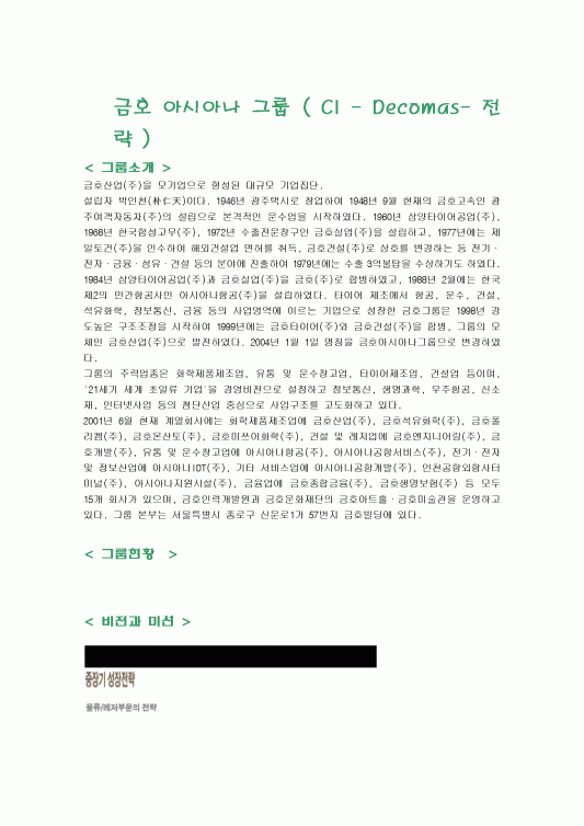 [마케팅]CI - 금호아시아나그룹