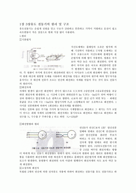 유도(정동)기의 원리 및 구조