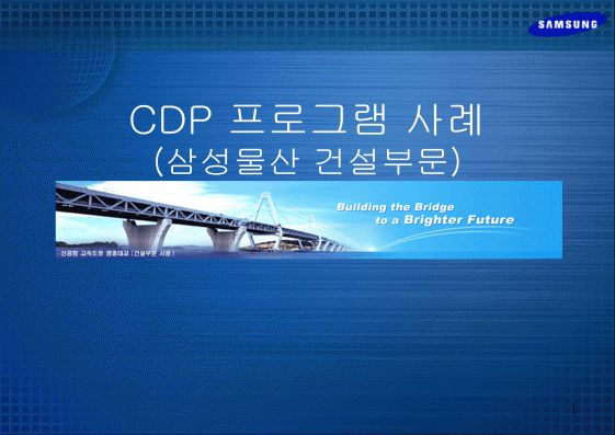[경영학] 삼성물산 건설부문 CDP 프로그램 사례