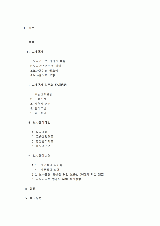 [인적자원관리]노사갈등과 신노사문화 정착을 위한 해결방안 모색