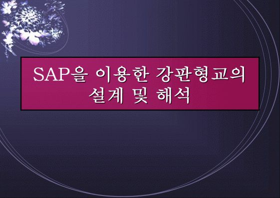 SAP을 이용한 강판형교의 설계 및 해석