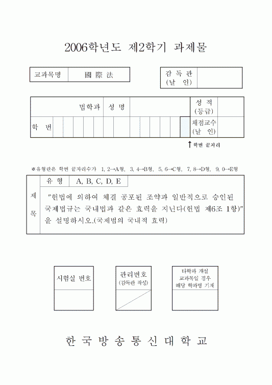 국제법의 국내적 효력