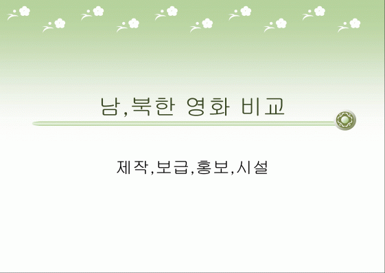 [남한 북한 영화] 남,북한 영화 비교 - 제작,보급,홍보,시설