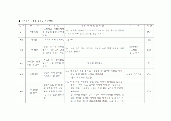 방송제작 구성안