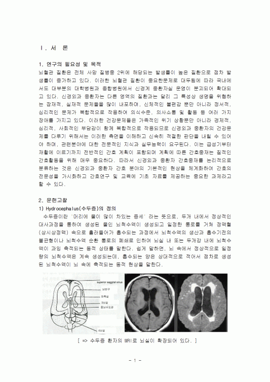 [논문] 수두증 케이스