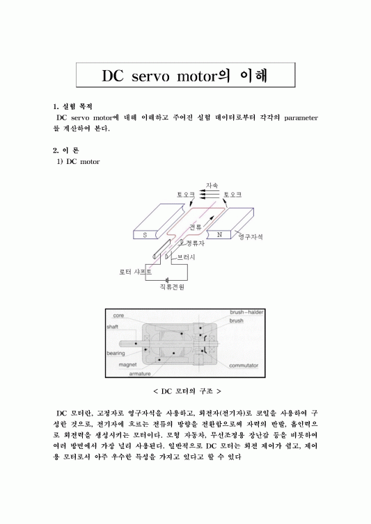 [기계공학실험]DC servo motor의 이해