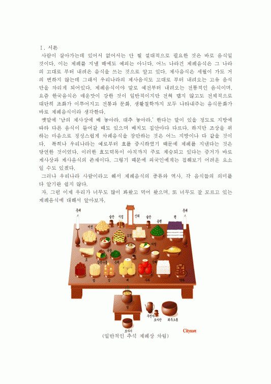 제례음식에 대해서