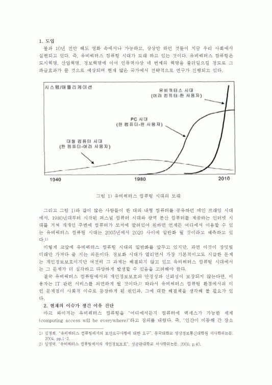 유비쿼터스 시대의 문제점과 해결방안