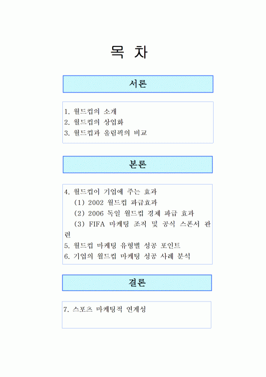 월드컵 마케팅과 사례분석