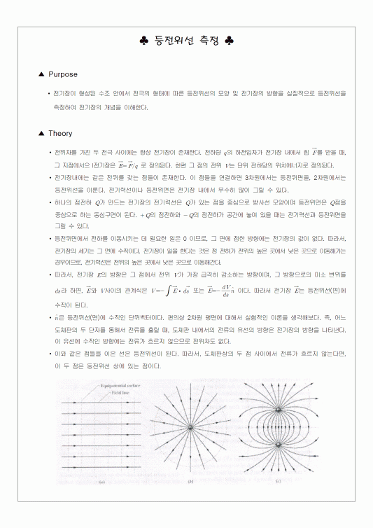 전위선측정, Ohms Law, Wheatstone-bridge에 의한 미지저항 측정 실험 예비&결과 레포트 A++