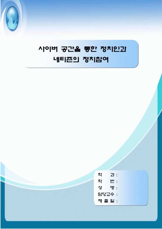 레포트_정치(인터넷을통한정치인과의만남)