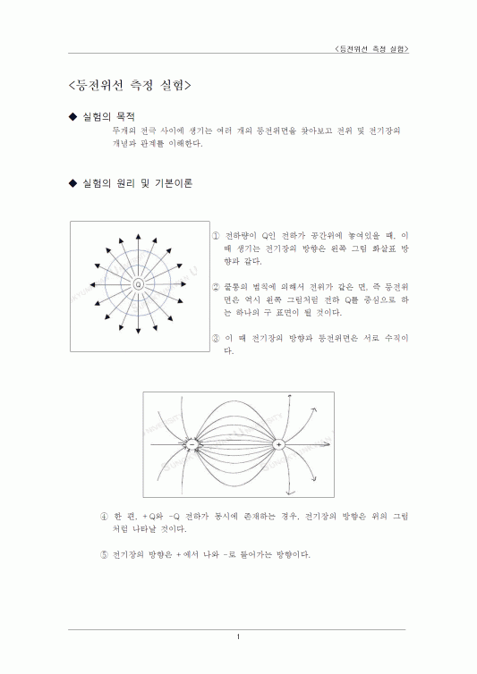 등전위선측정(예비,결과)