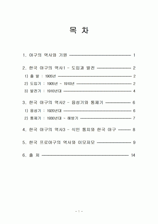 야구의 역사와 기원