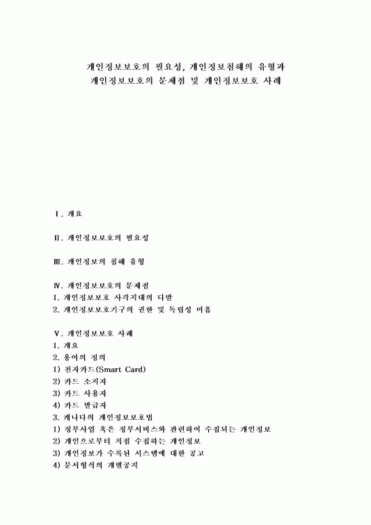 [개인정보보호][개인정보침해][개인정보보호 필요성][개인정보침해 유형][개인정보보호 문제점][개인정보보호 사례]개인정보보호의 필요성, 개인정보침해의 유형과 개인정보보호의 문제점 및 개인정보보호 사례