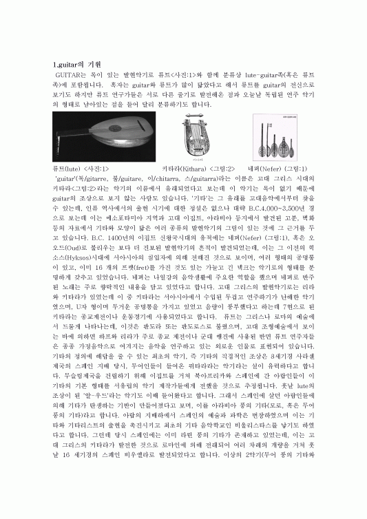 기타의 역사