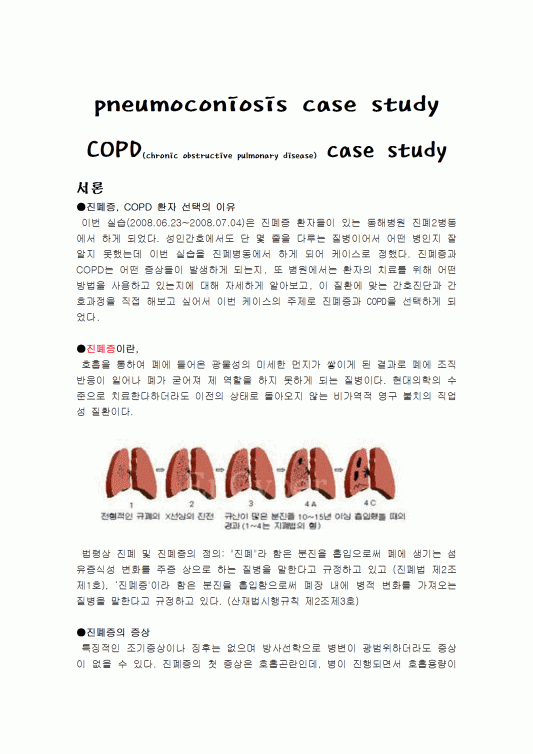 진폐증케이스 (COPD겸용)