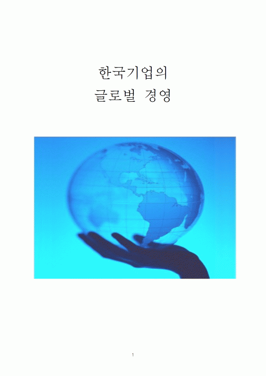 한국기업의 글로벌 경영