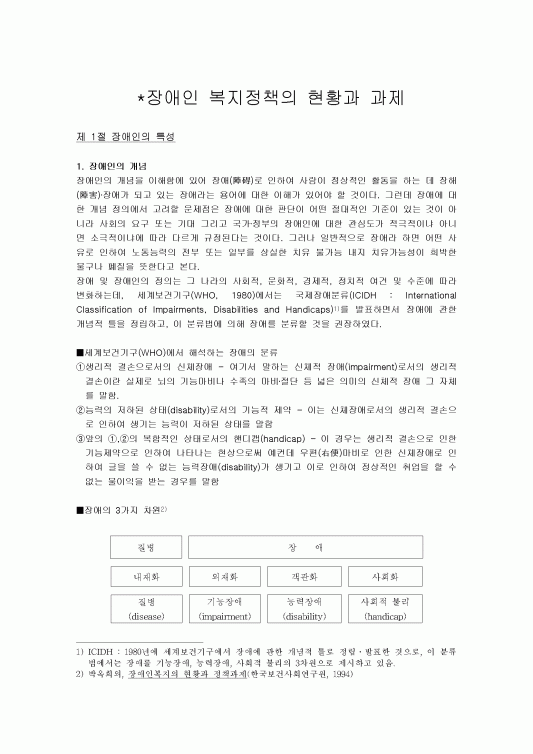 [사회복지] 장애인복지정책 [분석/조사]