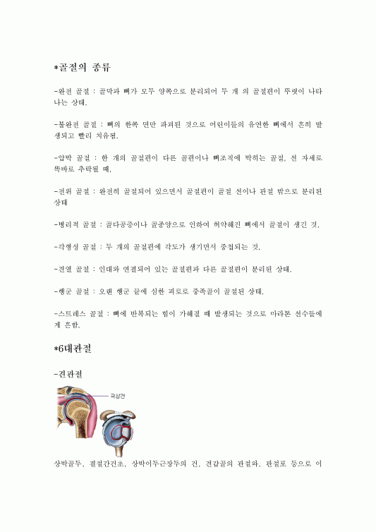 관절의종류,6대관절,테이핑