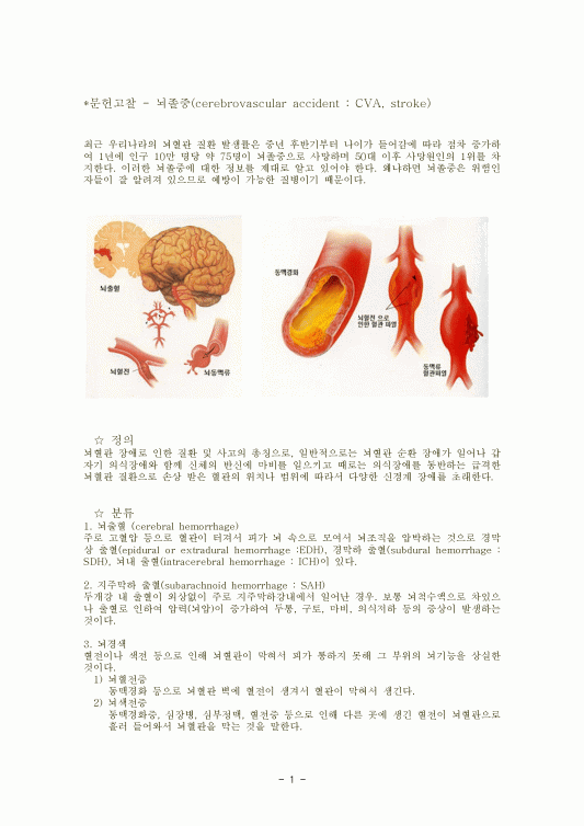 뇌졸증(casestudy)