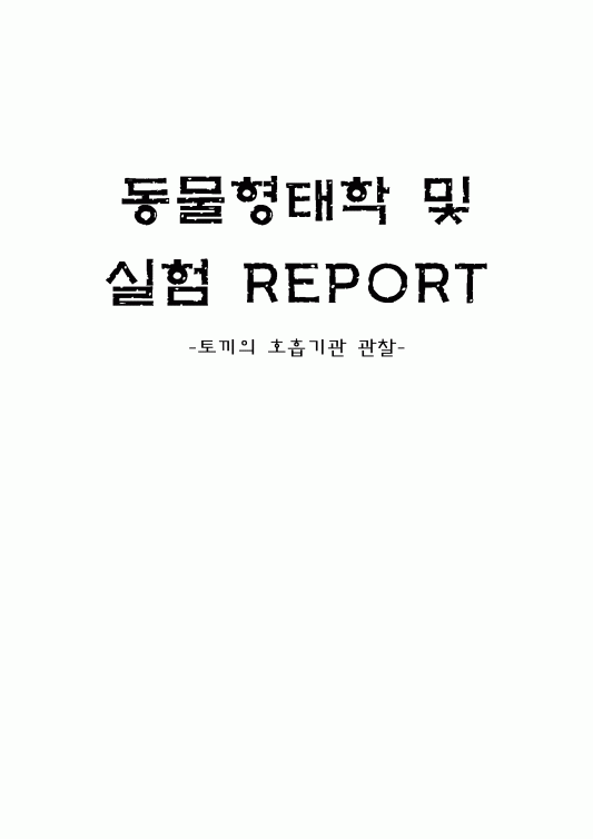 토끼 해부 실험 -  토끼 호흡기관 관찰