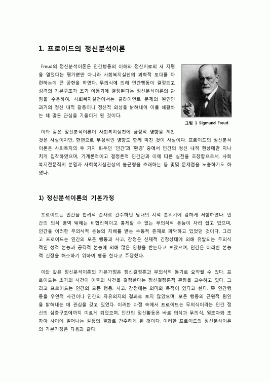 [정신분석이론 심리사회성격이론]프로이드의 정신분석이론과 에릭슨의 심리사회성격이론의 이해, 정신분석이론과 심리사회이론의 한계 및 차이점 비교