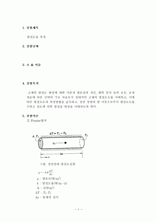 열전도오결과보고서