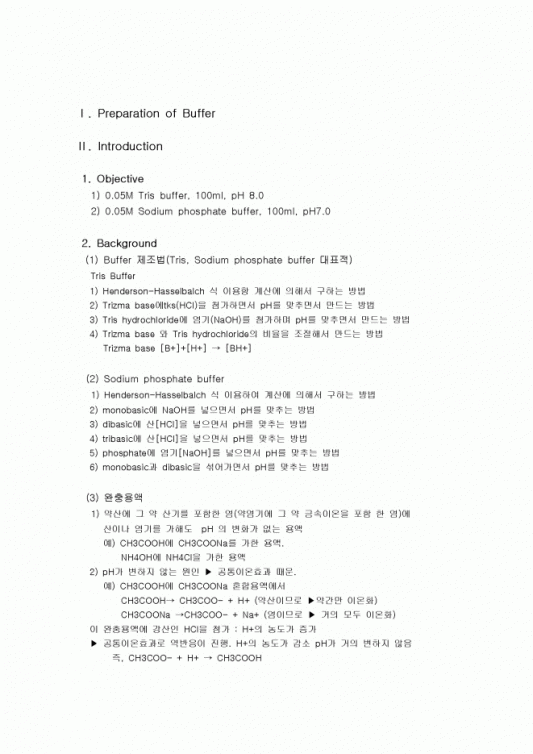 Preparation of Buffer