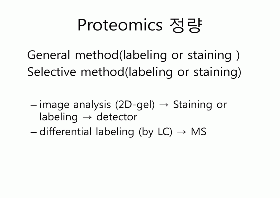 proteomics(단백질체학)