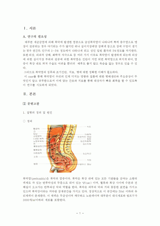 복막염 - 문헌