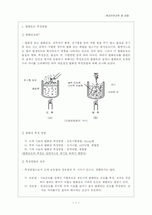 발화온도 , 화공