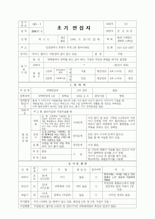 실제 상담사례 보고서입니다(미리보기 확인요^^)