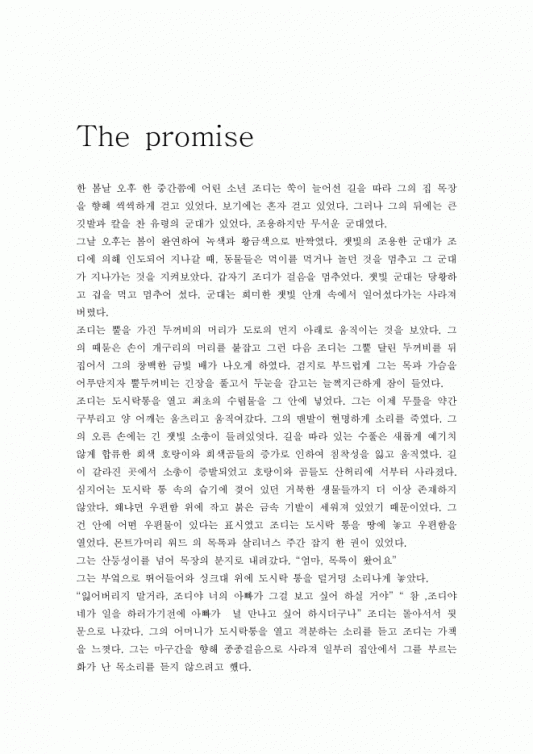 The promise 해석본