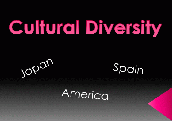 미국 일본 스페일 문화 비교 (영어 PPT)