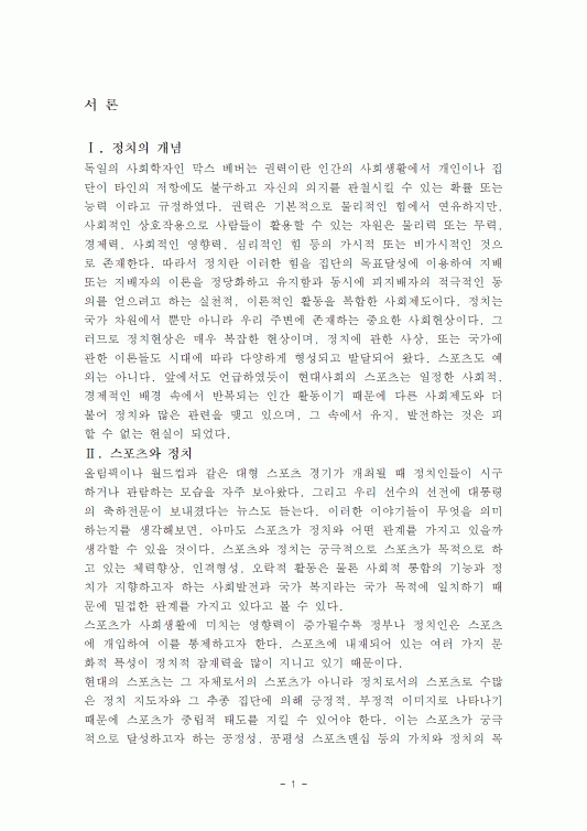 교육사회학-스포츠와정치