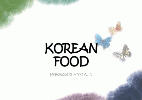 한국음식 소개(영문)-Korean food