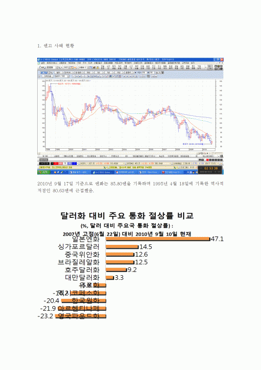 엔고사태가 미치는 영향 및 전망과 그 대응방안