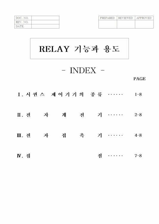 RELAY 기능과 용도