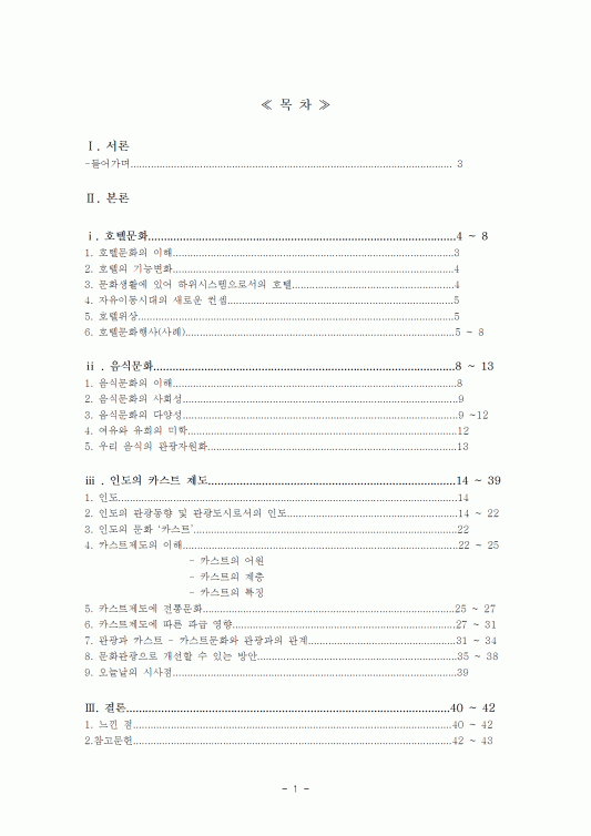 [인문과학] 인도의 카스트제도