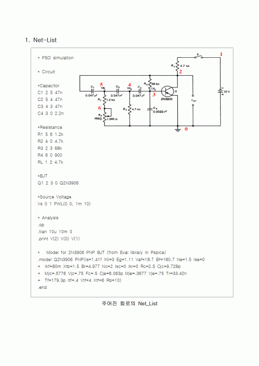 [Smart SPICE] 전자회로 RC발진기(위상이동) 프로젝트입니다.