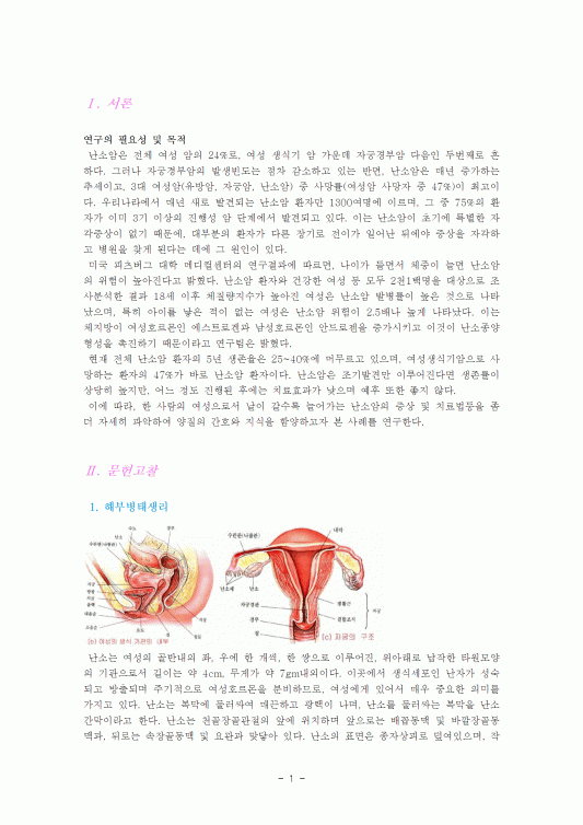 [간호학]난소암(Ovarian cancer)