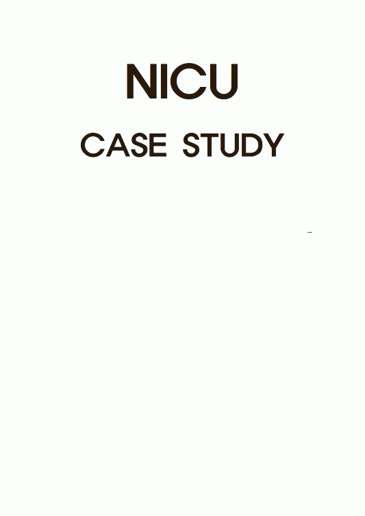 간호학과 신경외과 중환자실(NICU) Aneurysm Case study
