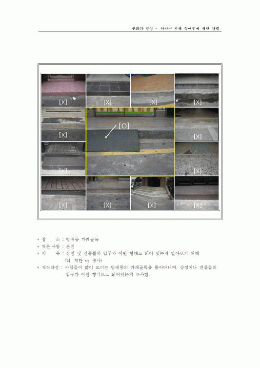 하반신 지체장애인에 대한 차별 - 이동의 불편함