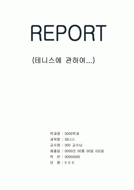 테니스-report